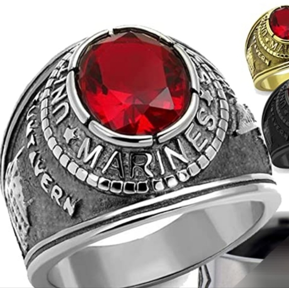 Accessories | New Stainless Steel Usmc Marine Corps Ring | Poshmark